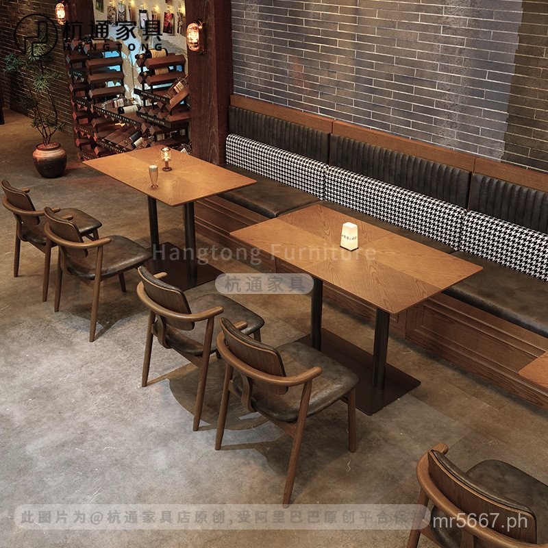 Coffee Shop Restaurant Dining American Style Bar Table Chair Sofa Bar ...