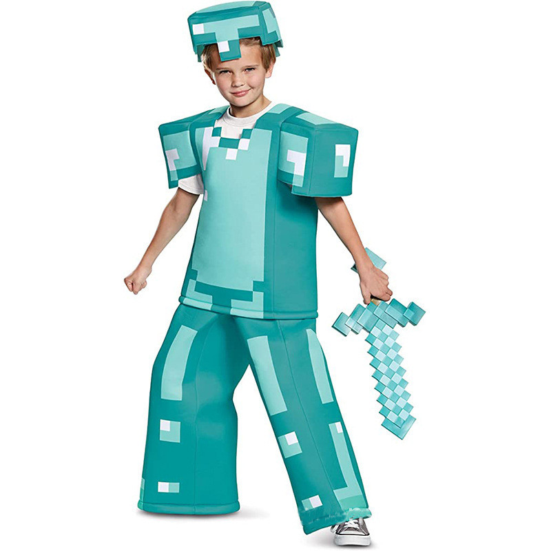 Halloween Costume minecraft cos Costume minecraft Diamond Armor cosplay ...