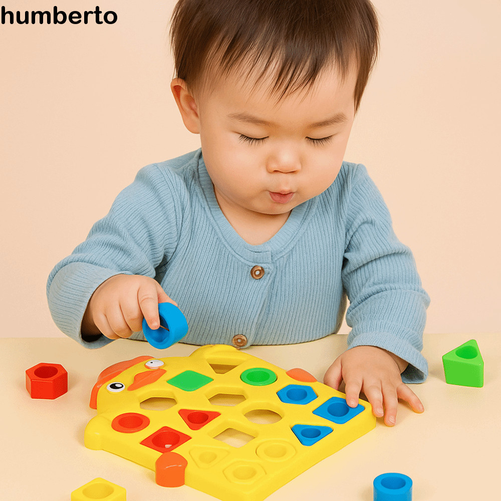 HUMBERTO Geometry Shape Matching Toy, Interactive Montessori Shape ...