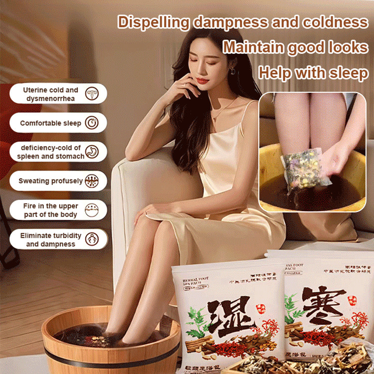 Wormwood Pepper Ginger Foot Bath Pack Foot Soak Herbal Cold Repellent ...