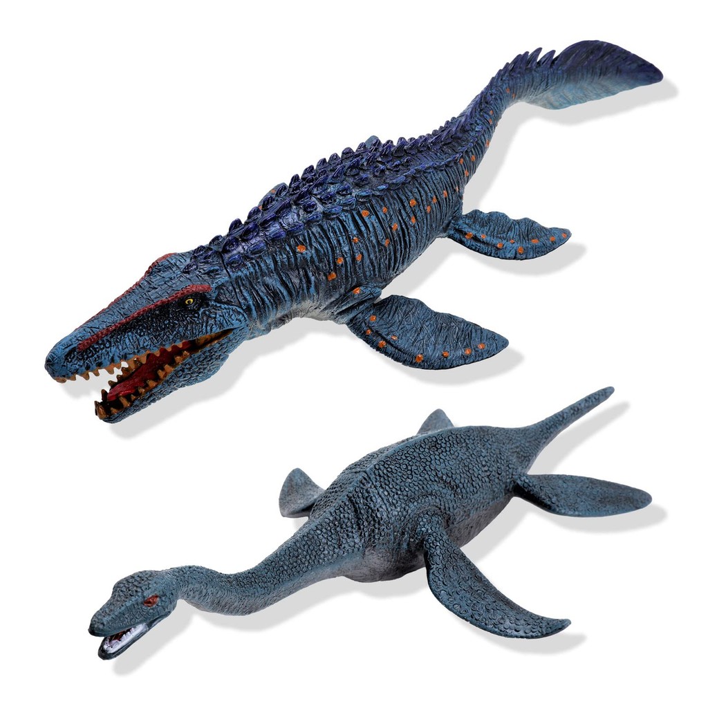 Dinosaur Toy Mosasaurus Plesiosaurus Figure Set Large Doll Gift ...