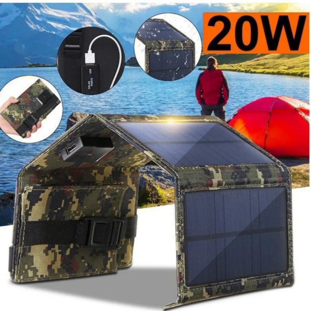 20W 5V USB Portable USB Foldable Solar Panel, Folding Solar Panels For ...