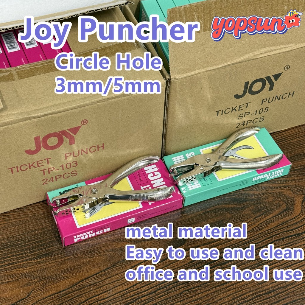 One Hole Hang Tag Puncher 3mm/5mm Ticket Puncher Circle Metal Fastener ...