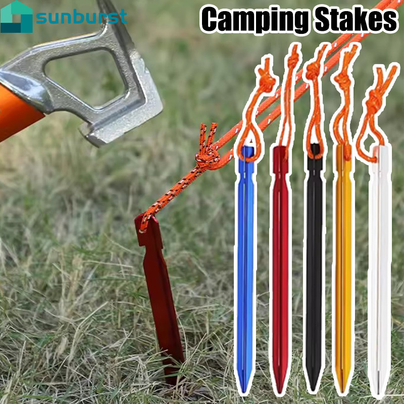 2/4/8Pcs Aluminum Alloy Tent Pegs - Reinforce Tent Stakes - Wind-proof ...