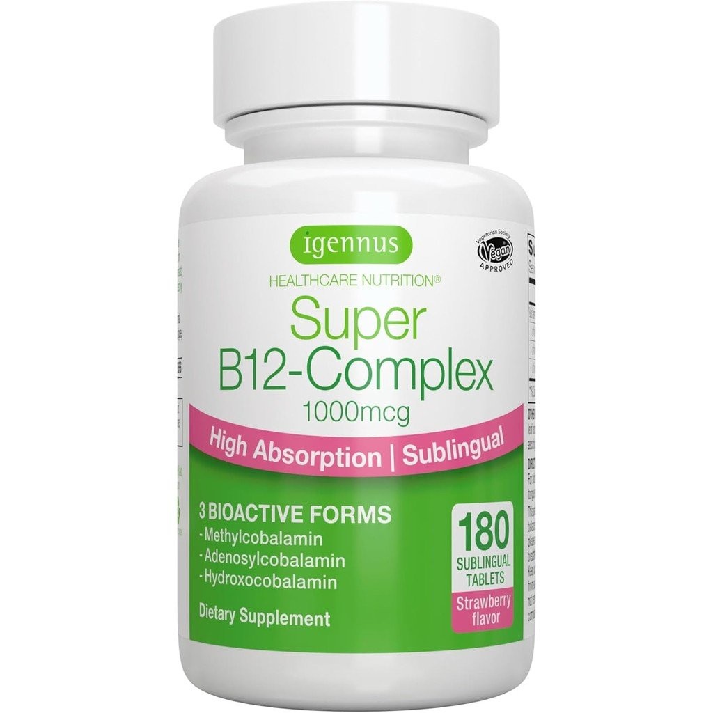 Igennus Sublingual Vitamin B12 Complex 1000mcg, Methylated ...