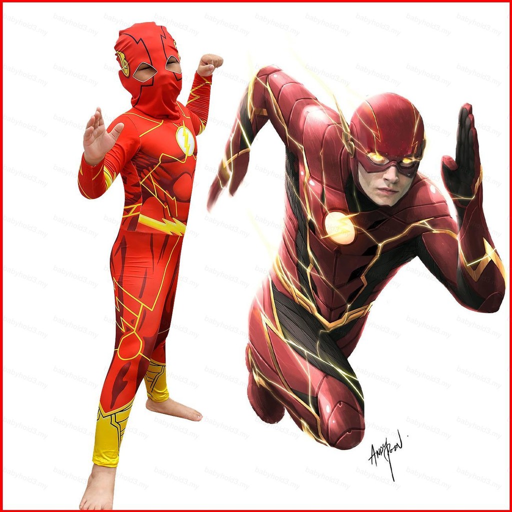 BH3 DC Superhero The Flash Cosplay Costume Children Halloween ...