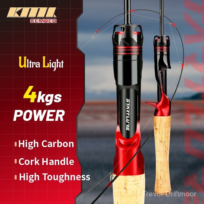 2025 New UL Fishing Rod Solid Tip Trout Fishing Soft Shrimp Octopus ...