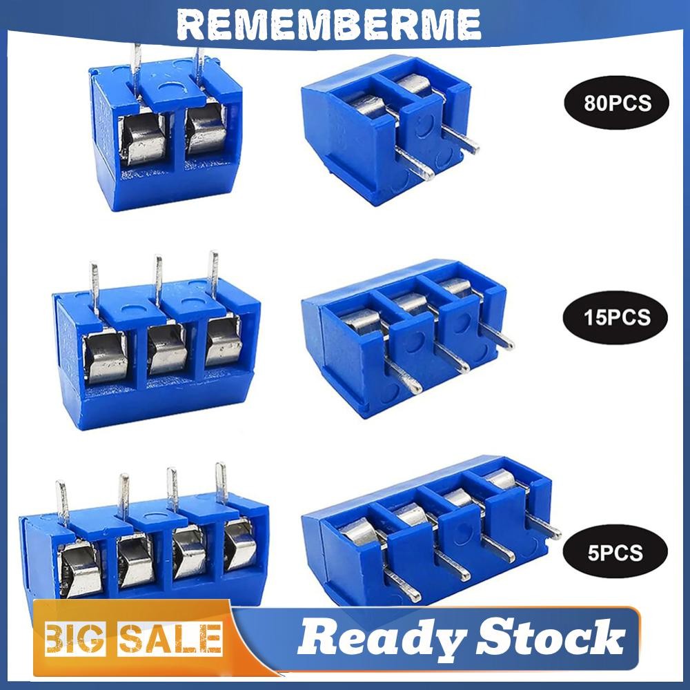100Pcs KF301-2P KF301-3P KF301-4P PCB Screw Terminal Block 5mm Pitch ...