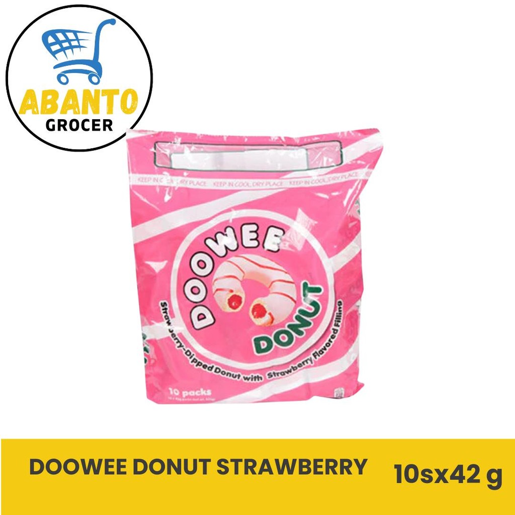 Doowee Donut Strawberry 10s x 42 g | Shopee Philippines