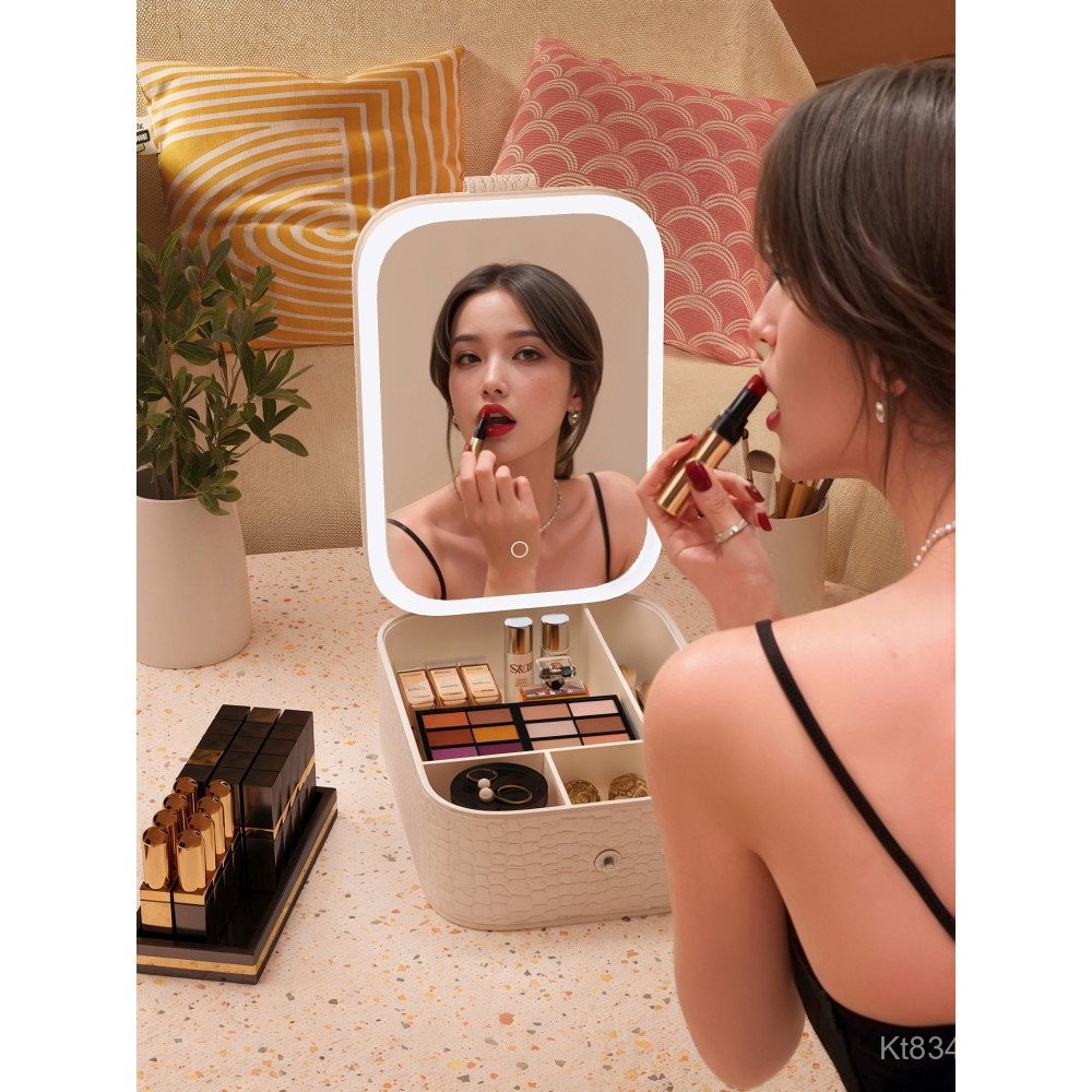 ins Smart Vanity Mirror Storage Box for Home Use in Girls' Bedroom led ...