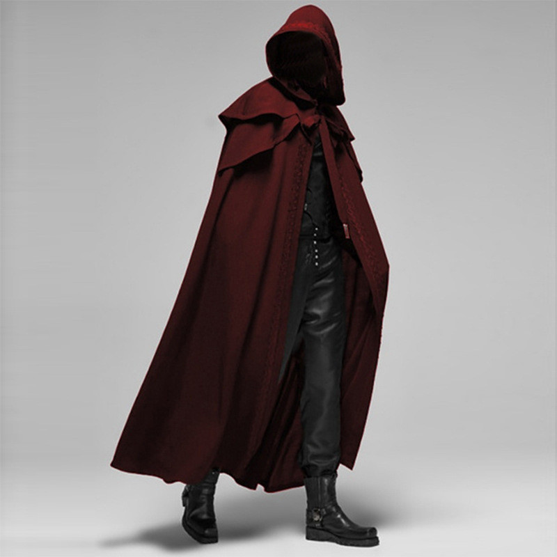 Halloween Cloak Cloak cosplay Costume Samurai Wizard Hooded Cloak Cloak ...