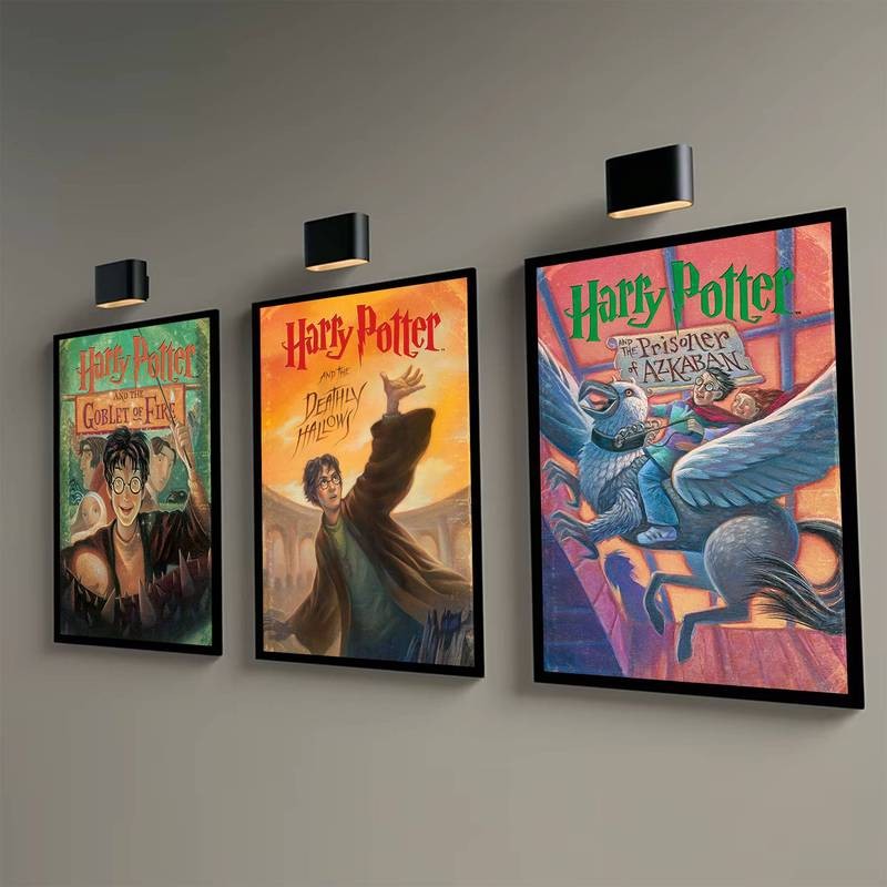 Magical Harry Potter Book Covers Canvas Poster For Wizarding Fans Home ...