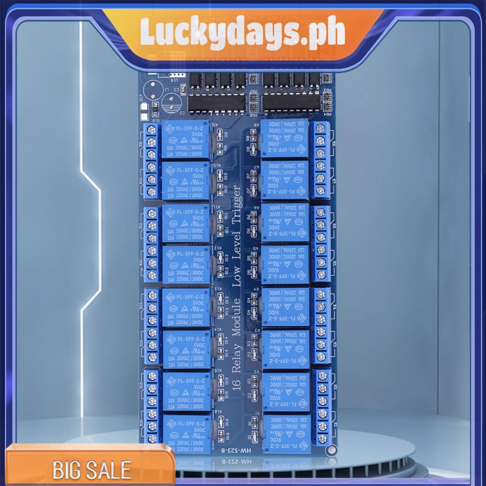 16 Channel Low Level Trigger Expansion Board with Optocoupler Low Level Trigger Relay Module for ...