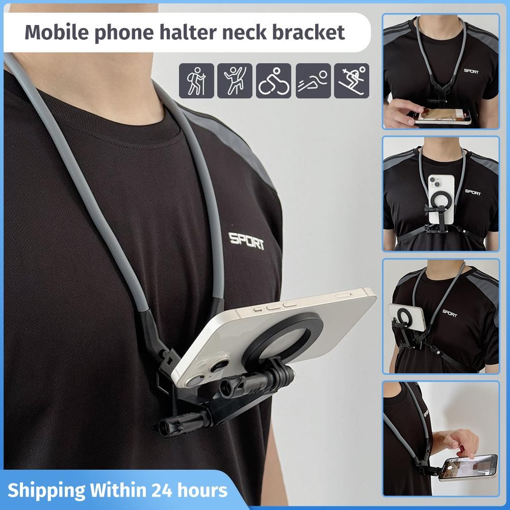 Max Magnetic Neck Mount for Phones, Neck Tripod With Fixing Chest Strap ...