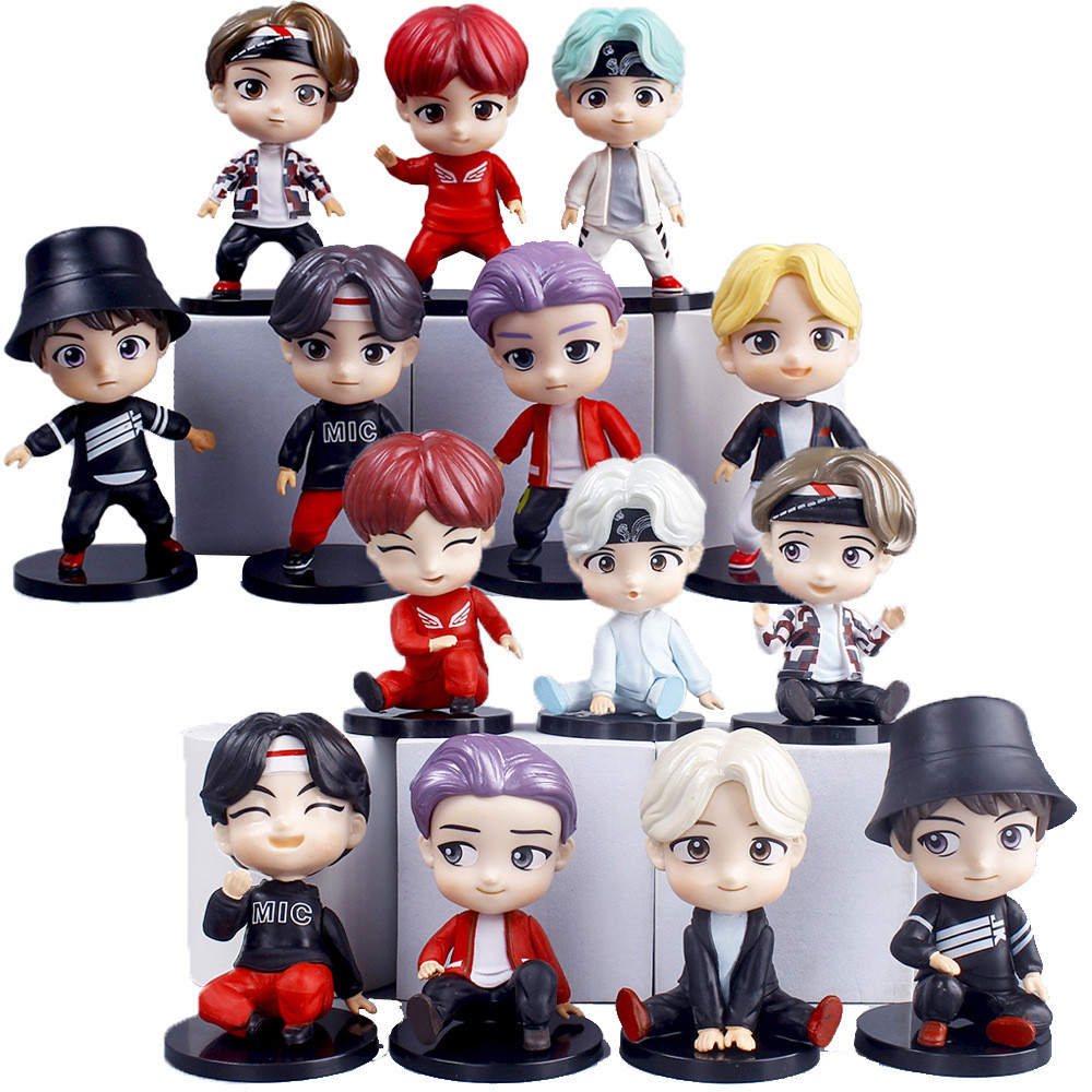 7pcs/set Tinytan BTS Action Figure Jimin V Jungkook Suga Jimin Rm J ...