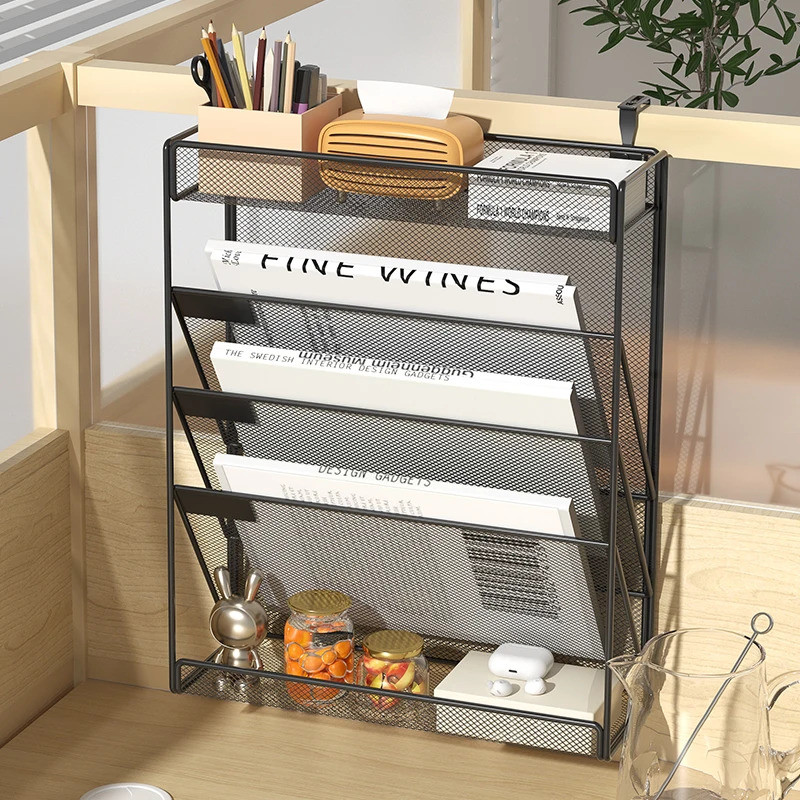 Desk File Organizer Mesh 5-tier, Hanging Wall Mount Document ...