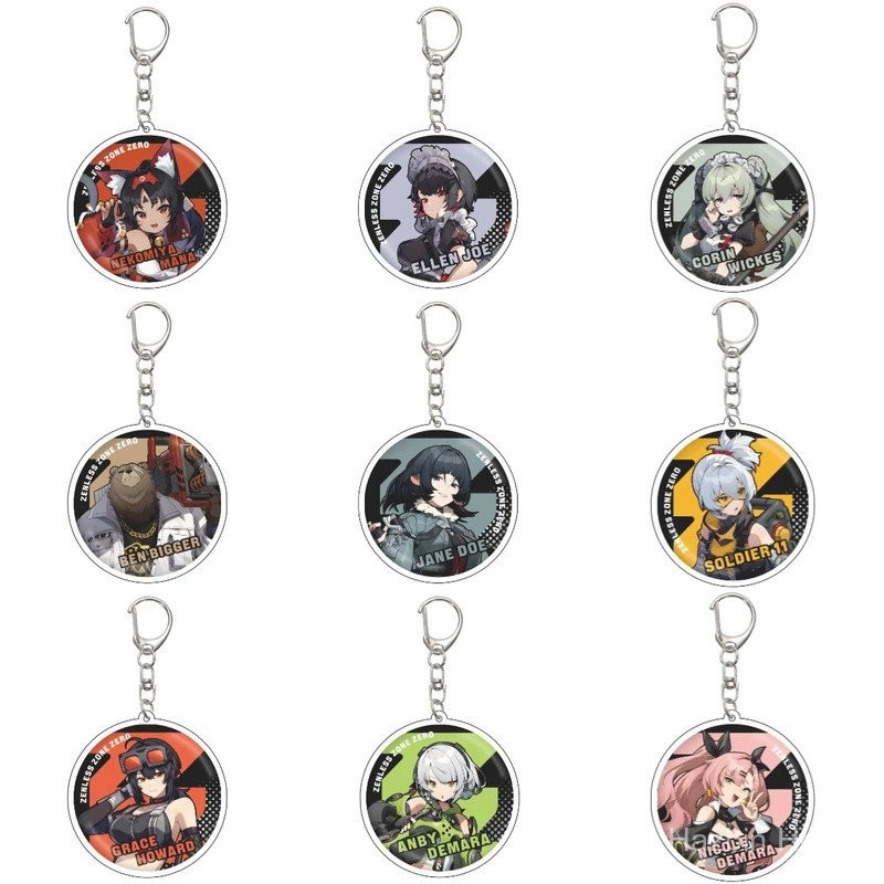 55MM Anime Zenless Zone Zero Keychain Anby Demara/Nicole Demara/Billy ...