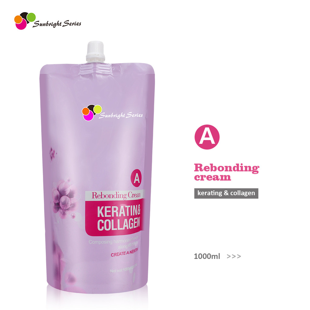 Sunbright Hair Rebonding Cream Keratin & Collagen 1L Rebond NEW ...