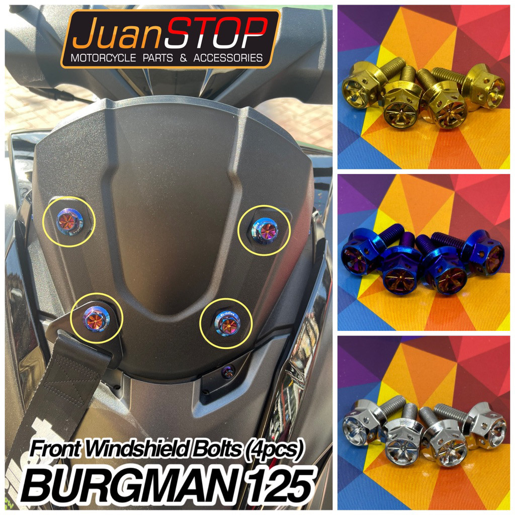 Burgman Windshield / Visor bolts set (4pcs) | Shopee Philippines