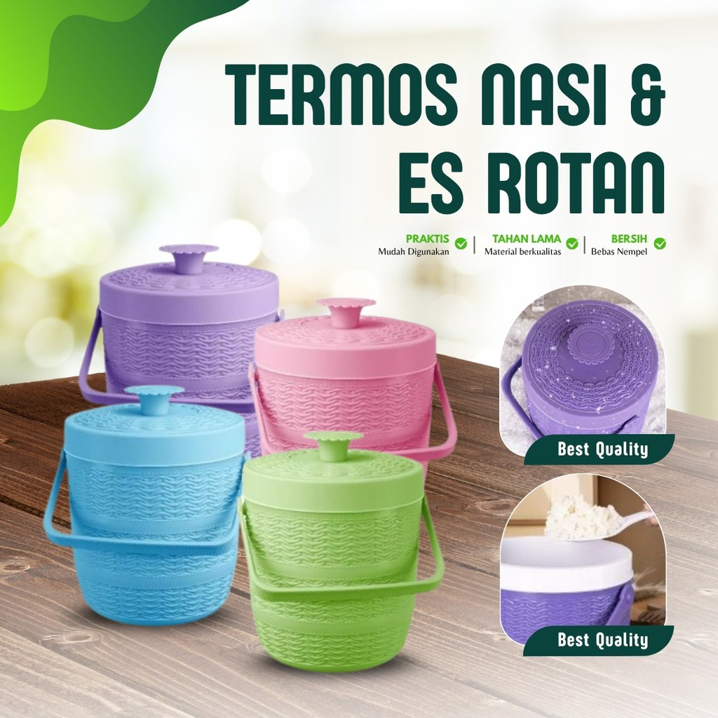 TERMOS TOP100 - Rice Bucket 6.5 Rice Ice Bucket Plastic Rice Ice ...