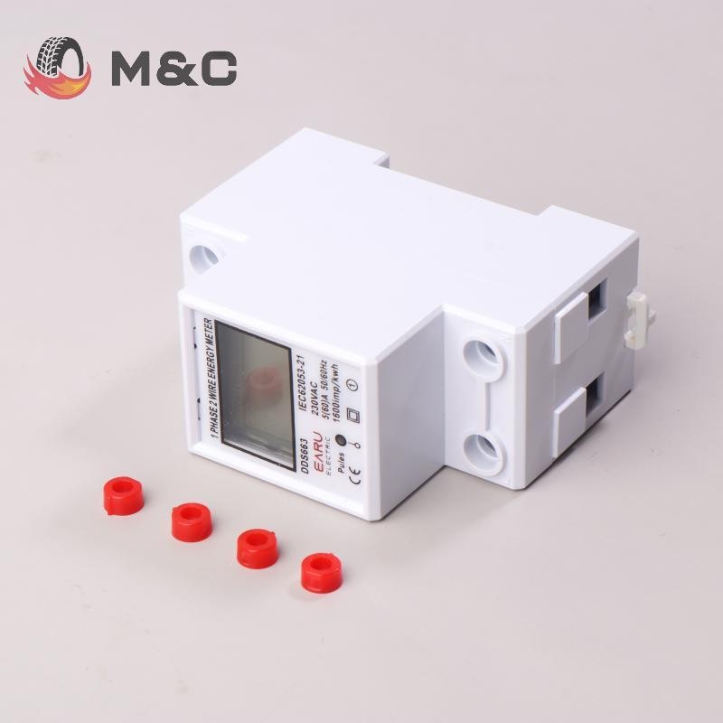 M&C AC 220V 60A 50Hz LCD Digital Display Single Phase Electric Energy ...