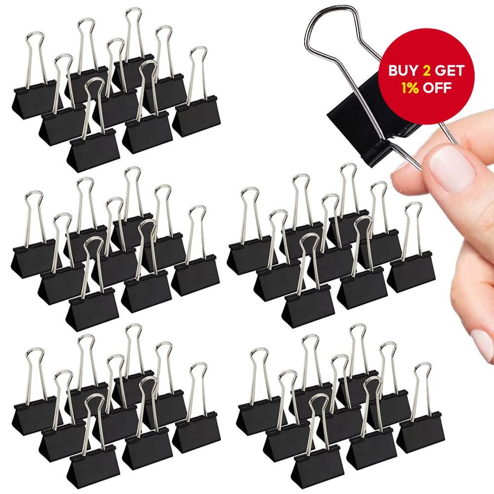 Kit of 24 Butterfly Binder Clips, 32mm Paper Clips | Shopee Philippines