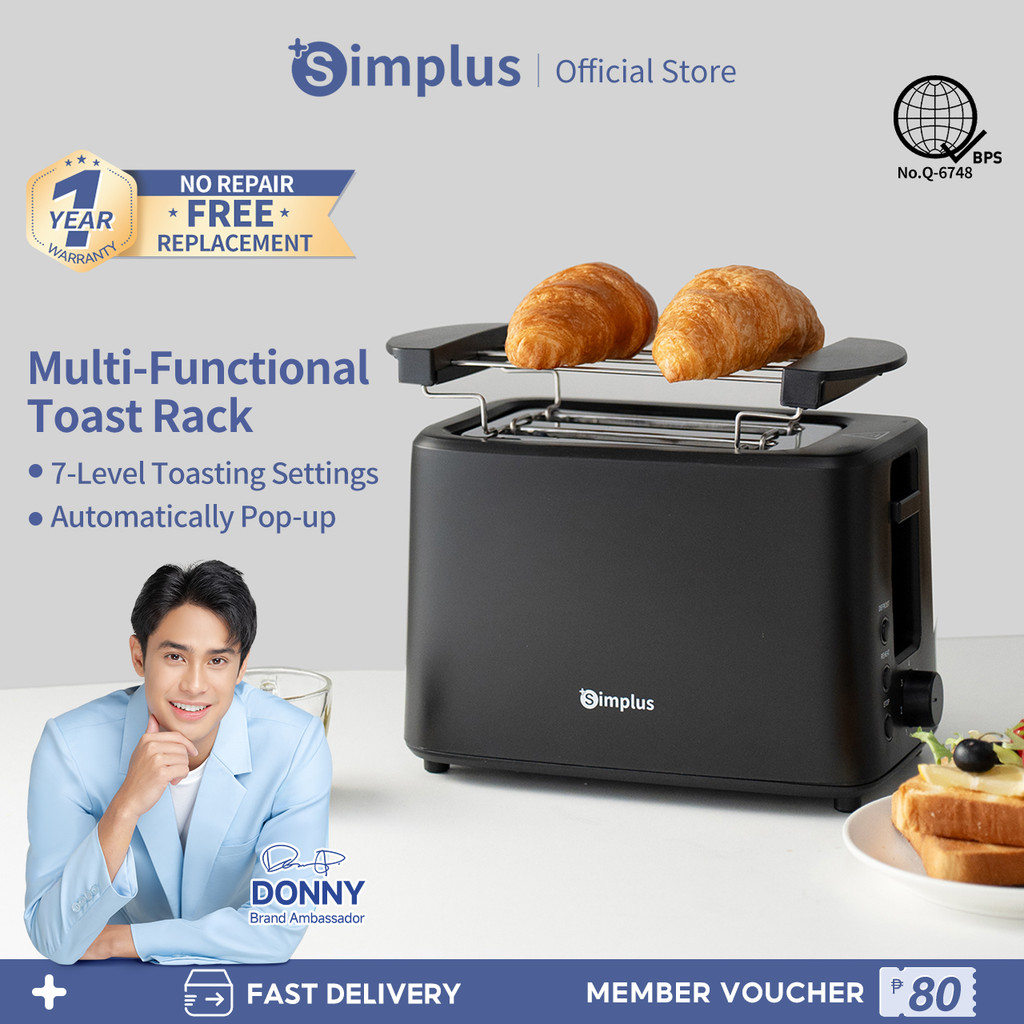 Simplus Toaster 7-Level Temperature Control 3 Functions Defrost ...