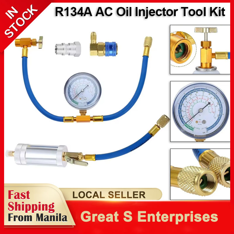 GSE Air Conditioning Car Oil Injection Tool R12 R134A 2 Ounce Coolant ...
