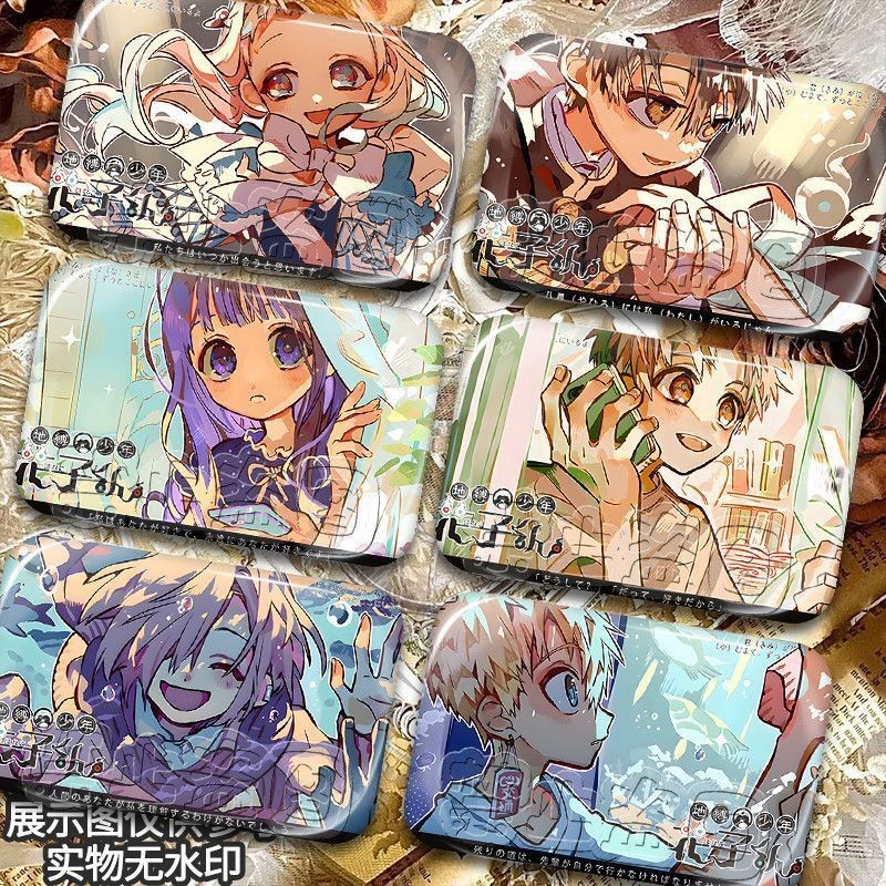 6Pcs/Set Anime Pin Toilet-bound Hanako-kun Rectangle badge Minamoto Kou ...