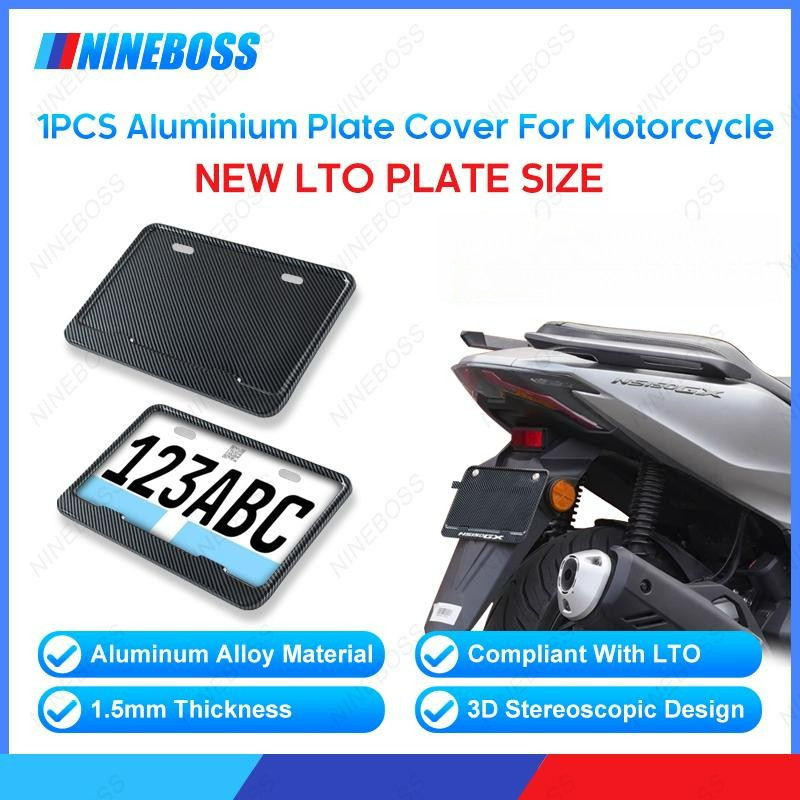 1PCS ‌Aluminium‌ Alloy Plate Cover For Motorcycle New LTO Plate Size ...
