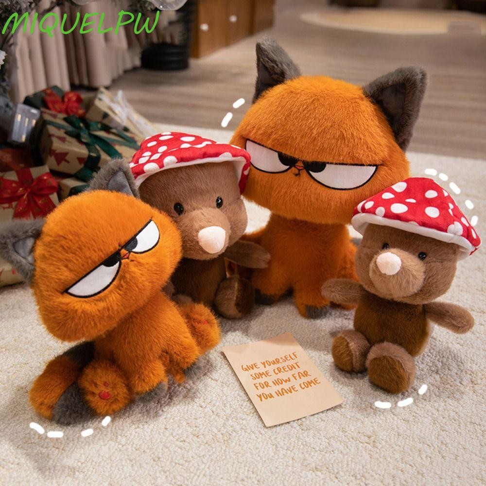 MIQUELPW Tug Tug Cat Plush Toy, PP Cotton Brown Mole Plush Pillow ...