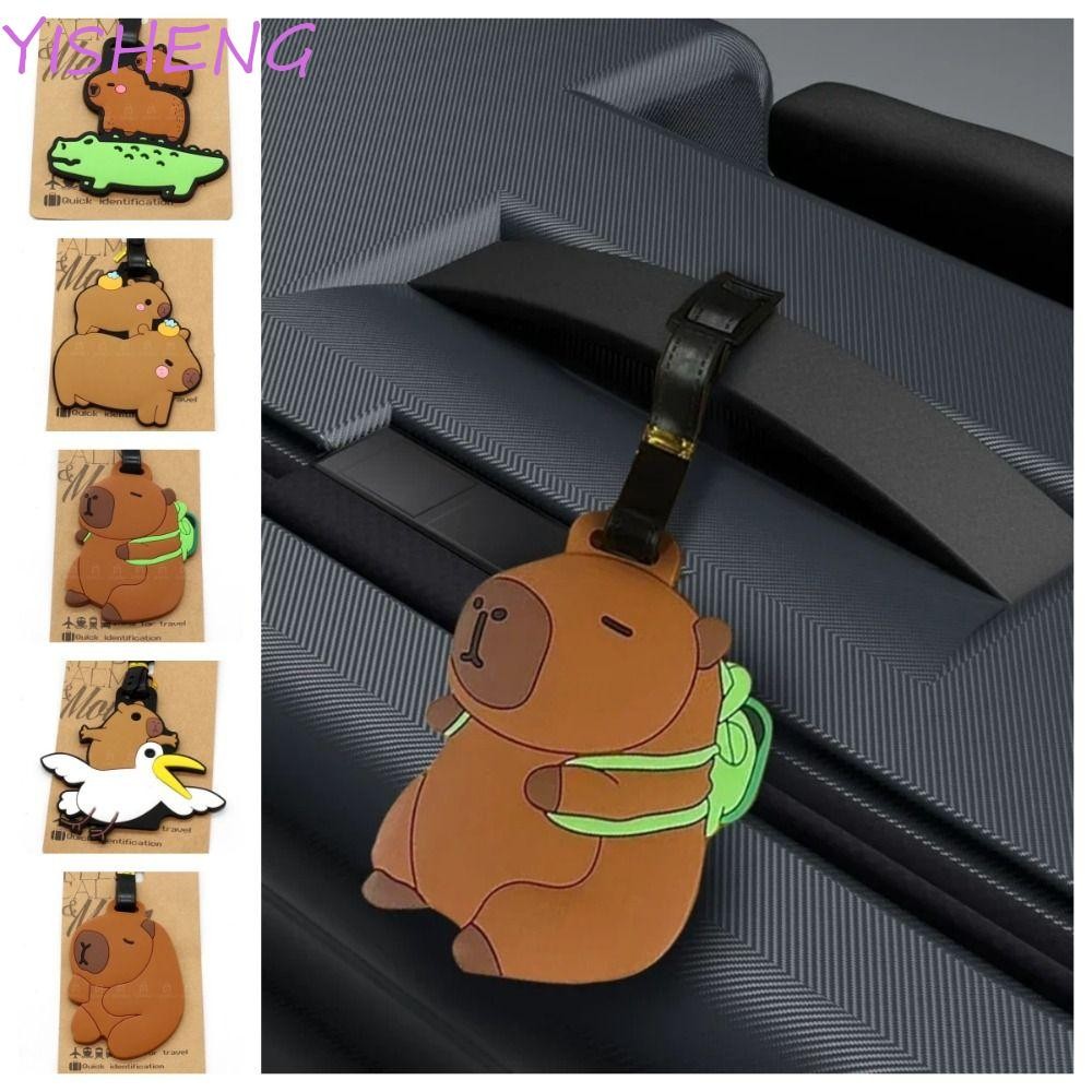 YISHENG58BS Capybara Luggage Tag, Boarding Pass Information Card ...