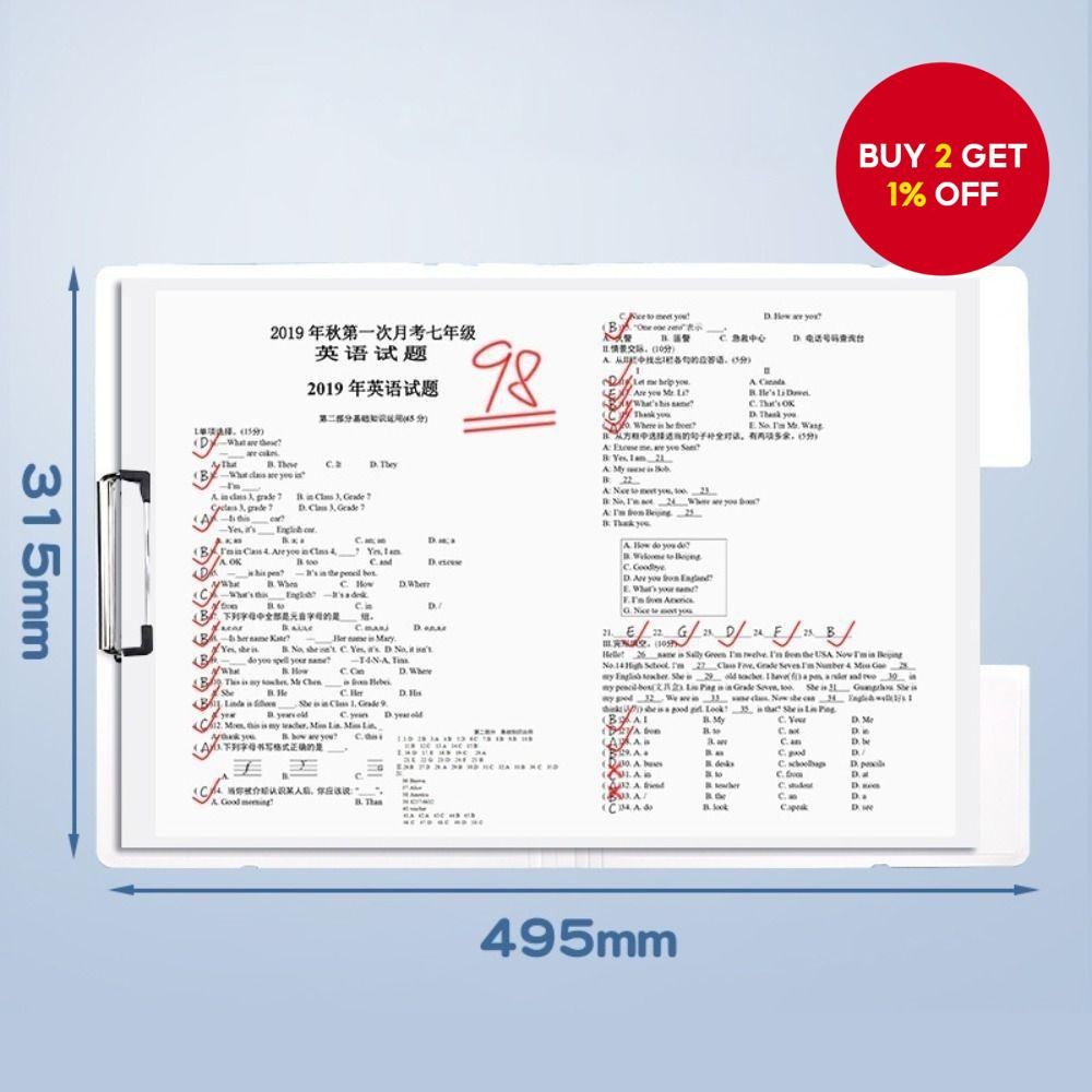 New A3 File Folder, Exam Paper Storage Clip, Strap Design ...