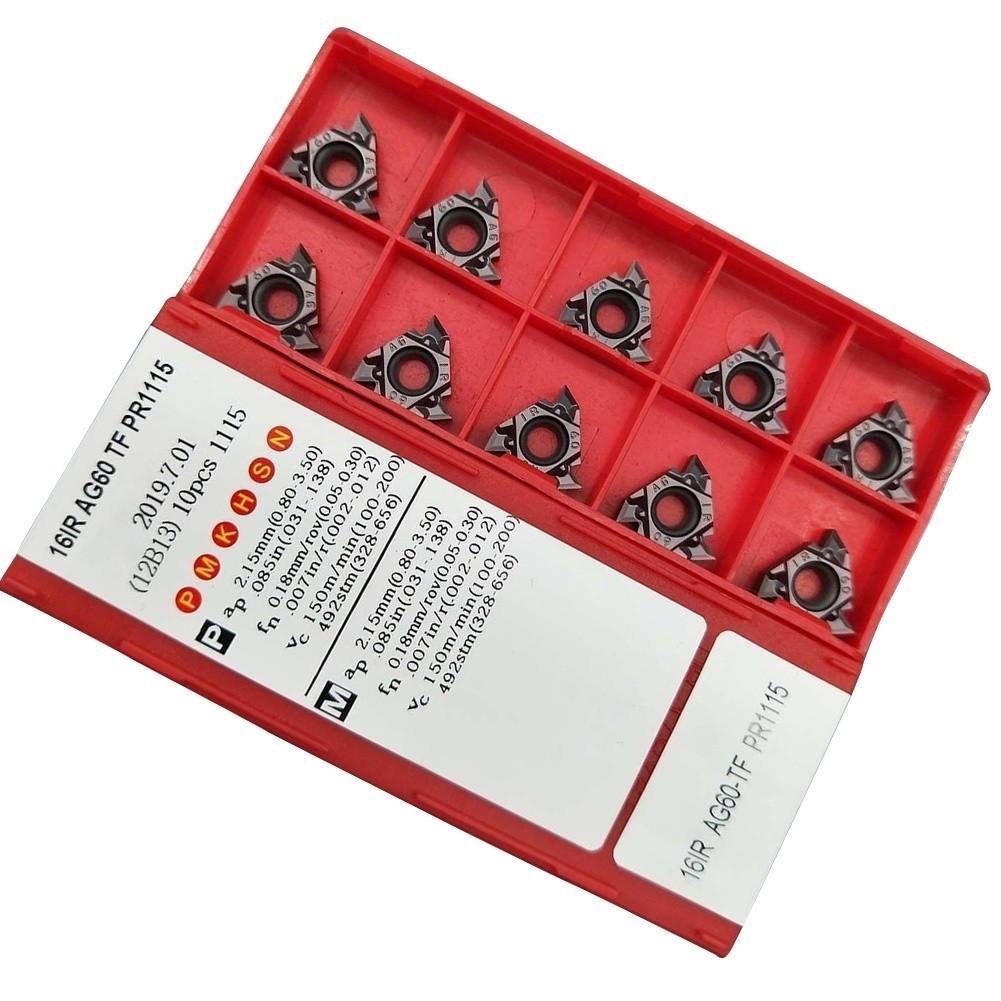 {LUSH} 10pcs 16IR AG60-TF PR1115 CNC thread insert 16IR AG60 Carbide inserts 16ER 3/8\" | Shopee ...