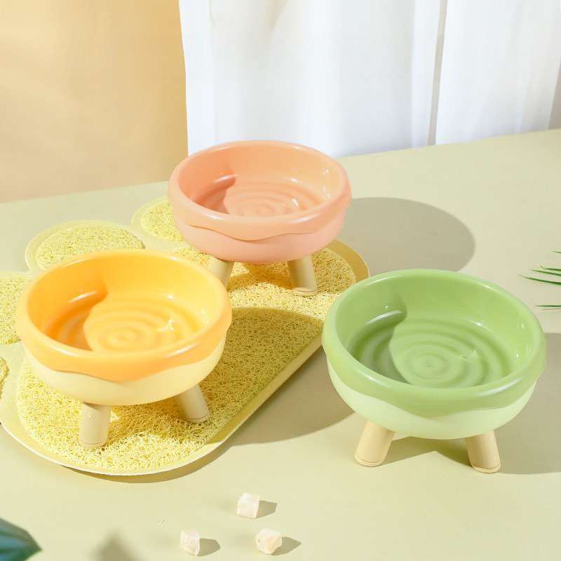 Donut Pet Bowl Cat Bowl Four Legged Elevated Bowl, Detachable ...