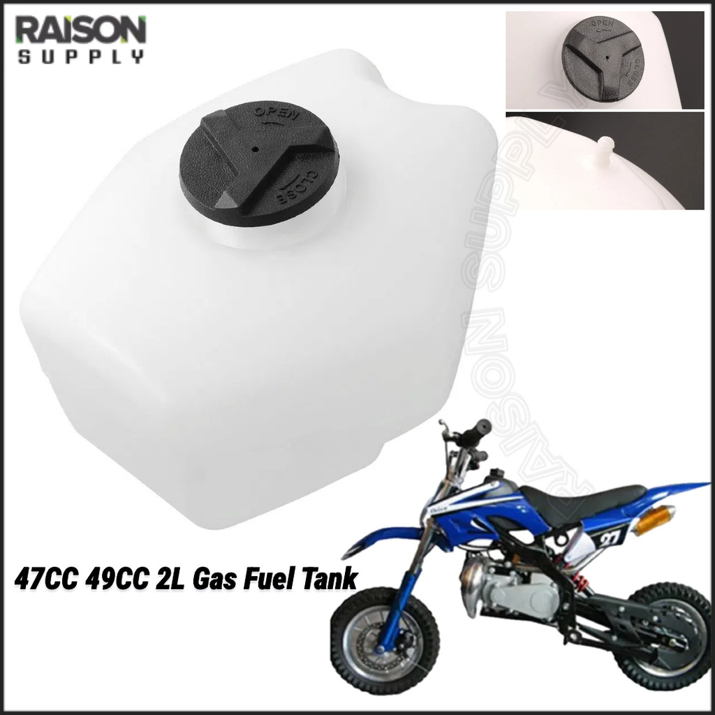 47CC 49CC 2L Plastic Fuel Petrol Gas Tank for 2 Stroke Mini Moto Pocket ...