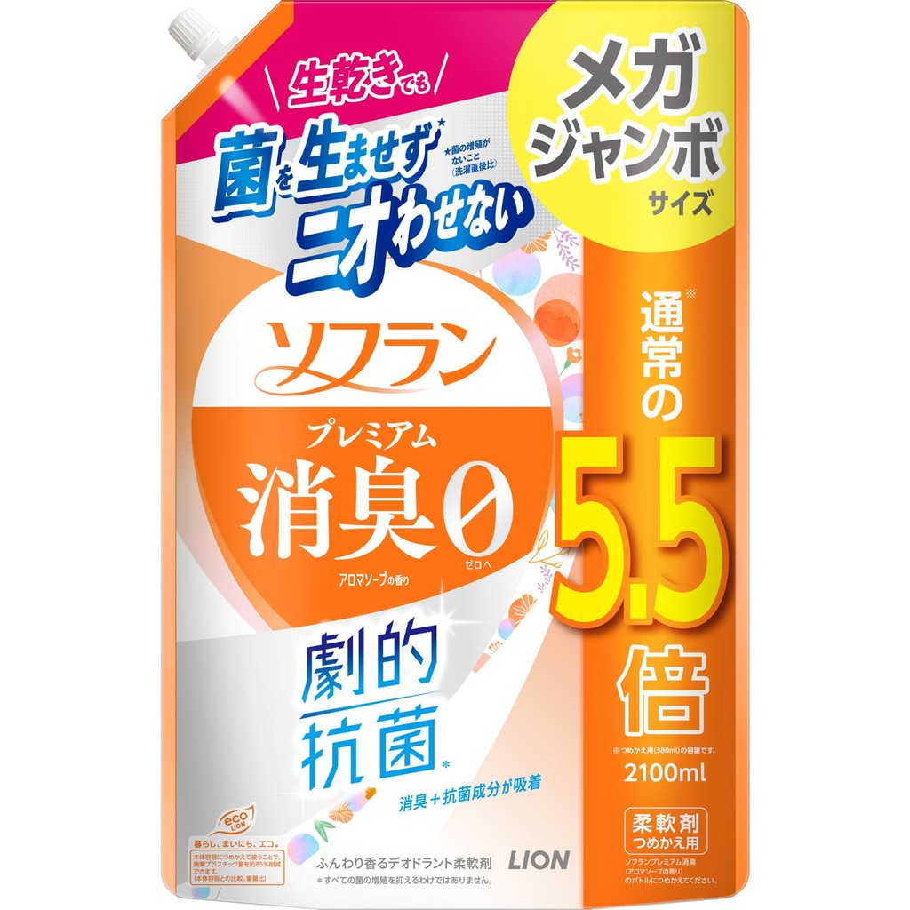 Soflan Premium Deodorizing Refill Mega Jumbo 2100ml Aroma Soap Does Not ...