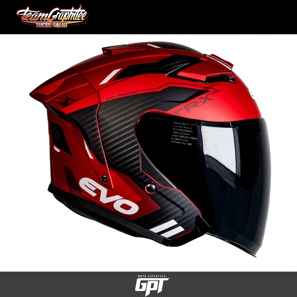 EVO HELMET TRX NR RADIX Half face Dual Visor w/ free clear lens ...