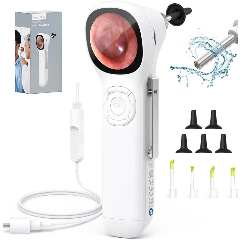 Digital Otoscope with IPS Screen, HD 720p Smart Visual Camera, Ear ...