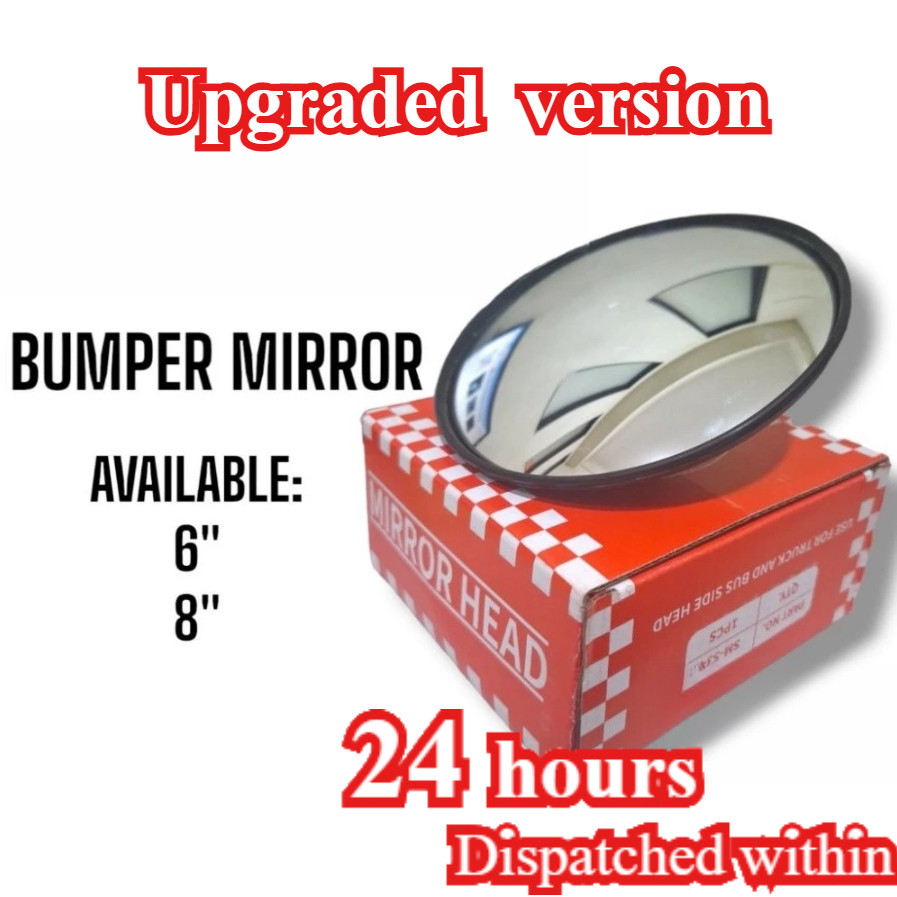 Upgraded and thickened Bumper Mirror ROUND UNIVERSAL 6 INCHES BM-6" (SM ...