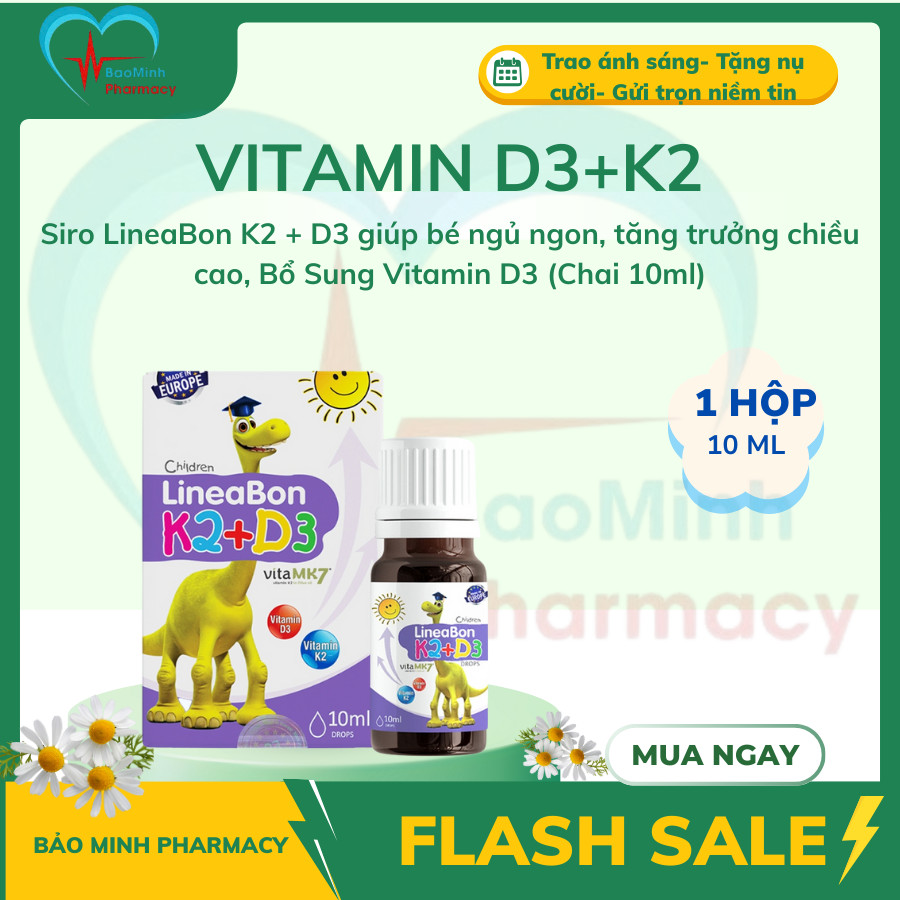 LineaBon K2 + D3 syrup helps babies sleep well, grow taller, Supplement ...