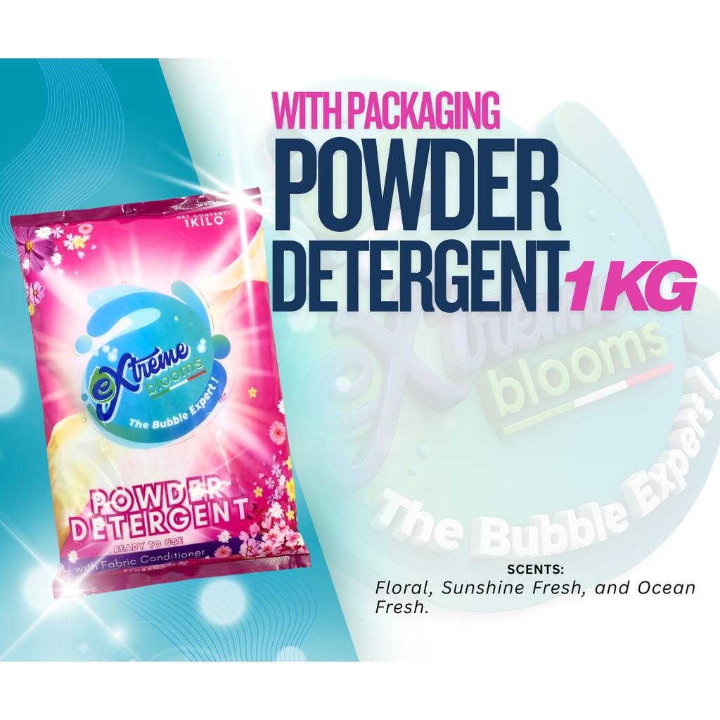 Extreme Blooms - New Powder Detergent 1 kilo (25pcs) | Shopee Philippines