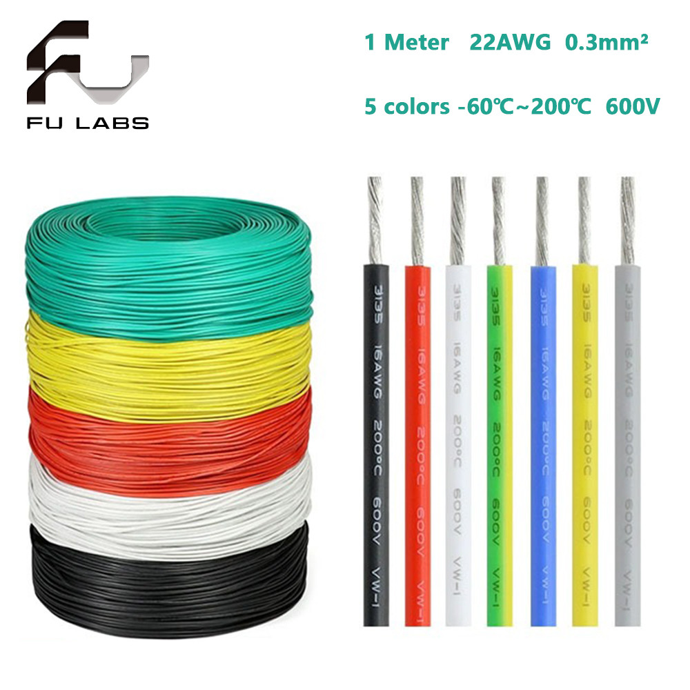 Fulabs Wire 22 Awg Flexible Silicone Cable 0.3mm² High-Temperature Max ...