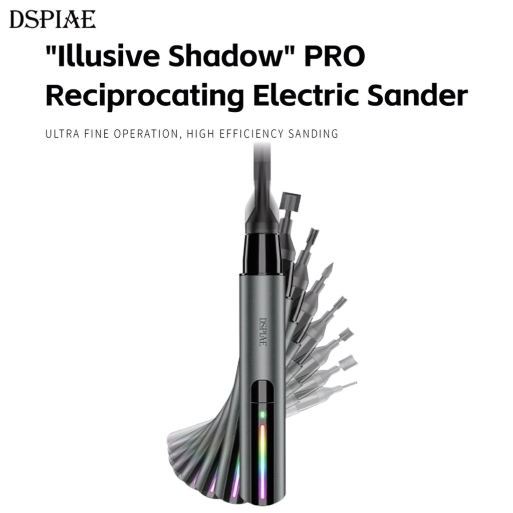 DSPIAE ES-A PRO "Illusive Shadow" PRO Reciprocating Electric Sander for ...