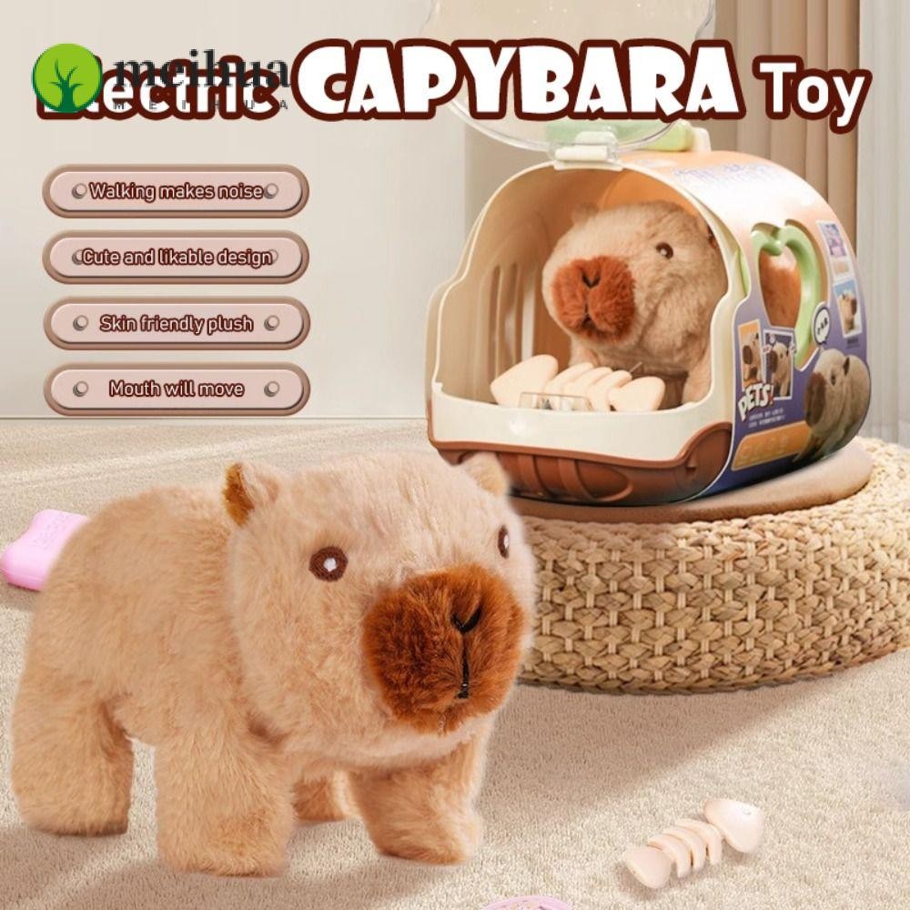 MEIHUA Electric Capybara Toy, with Sound Cute Capybara Walking Doll ...