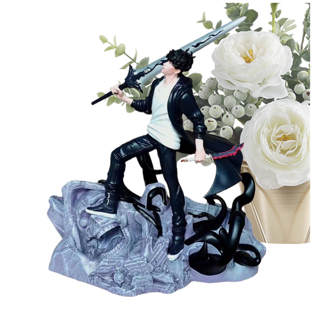 For Solo Leveling Anime Figurines Cartoon Anime Peripheral Model Doll ...