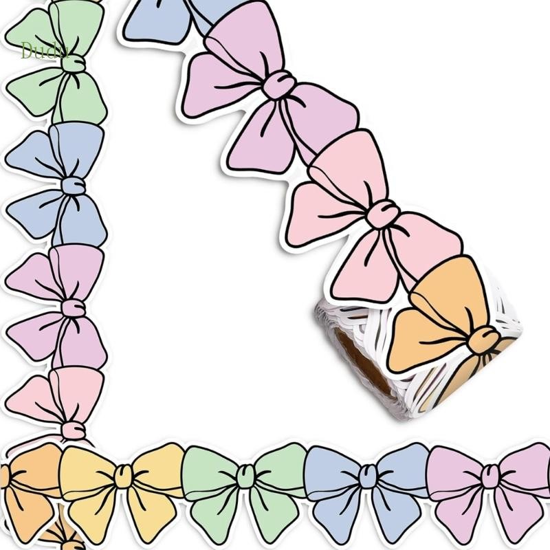 Dudu 10m Bowknot Bulletin Board Trim for Classroom Decorations Colorful ...