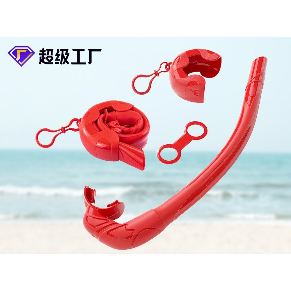 Wet Snorkel Free Diving Full Silicone Snorkel Foldable Storage ...