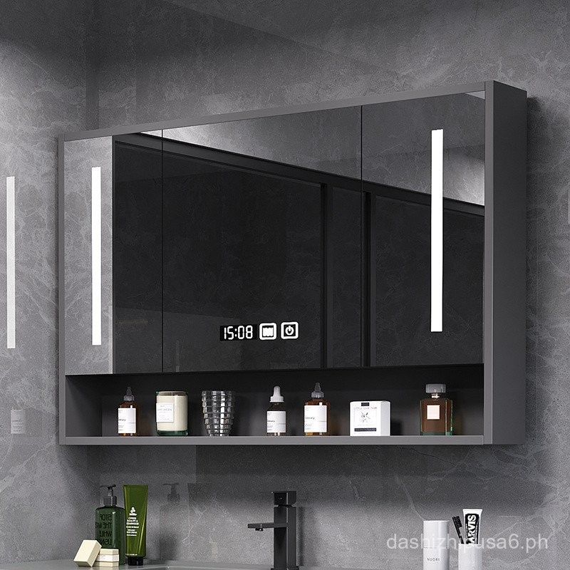 Smart Bathroom Mirror Cabinet Mirror Box Wall-Mounted Separate Toilet ...