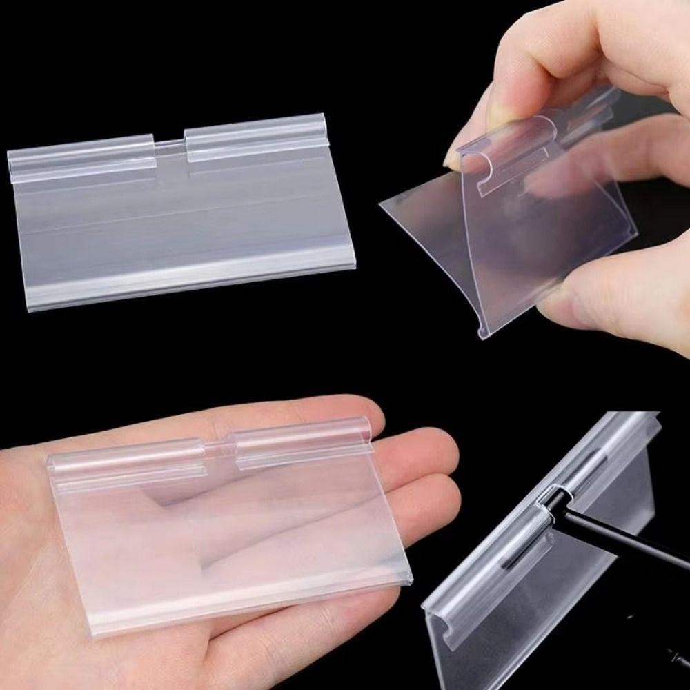 LACYES Supermarket Label Display, Price Tag Transparent Price Label ...